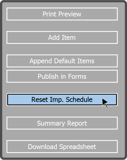 Reset Implementation Schedule